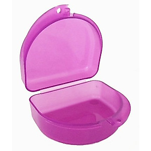 Zumoe Lacrosse Mouthguard Case Retainer Case - Lacrosse Sticks (Purple)