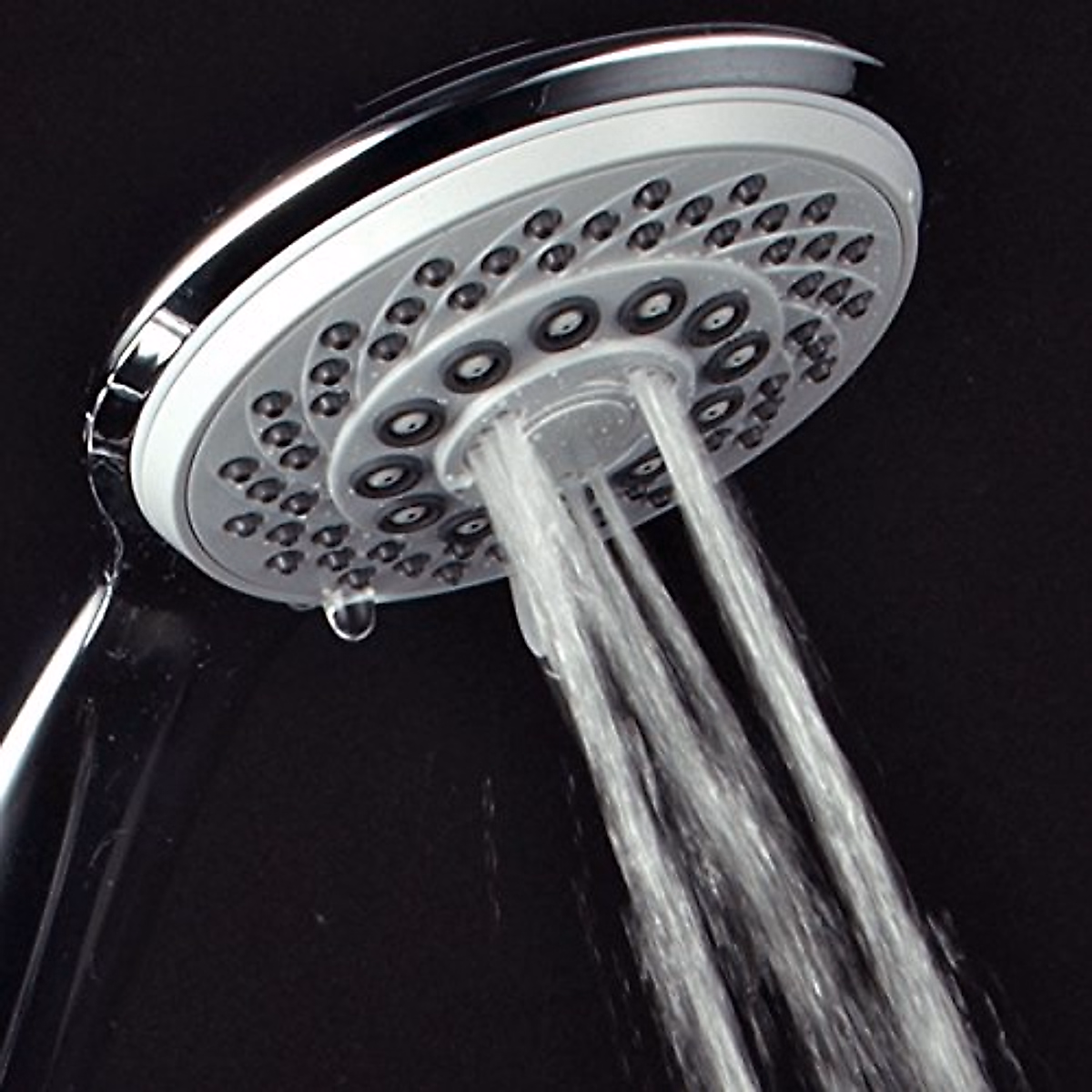 HotelSpa Instant-Mount Drill-Free Height/Angle Adjustable 30-Setting SpiralFlo 3-Way Shower Head/Handheld Showerhead Slide Bar Combo