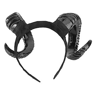 Beaupretty Gothic Sheep Horn Headband Forest Animal Cosplay Photograph Exhibition for Halloween Costume Party Photo
