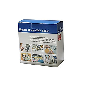 IDIK-22211 Replacement Labels Compatible with Brother DK-2211 Black on White Film Label 29mm x 15.5m/roll Packed in Individual Printed Retail Box with Permanent Cartridge