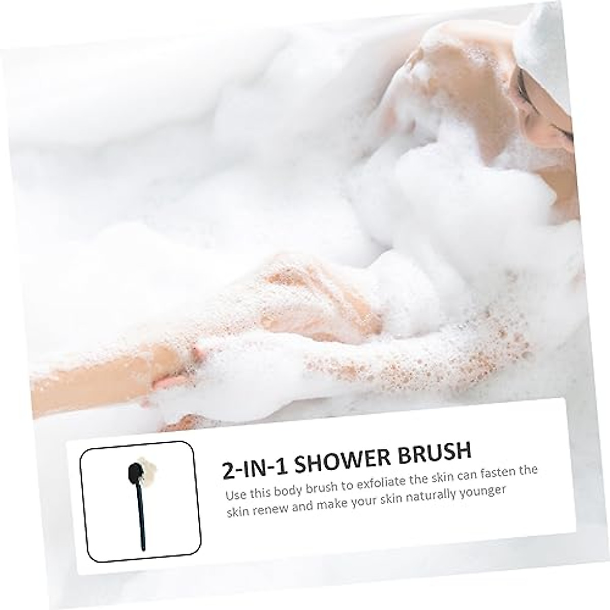 Beavorty Bath Ball Bath Brush Bath Cleaner Brush Bath Scrubber Bath Loofah Body Exfoliating Brush Back Scrubber for Shower Bath Body Brush Bathroom Brush Two-in-one Scrub Bath Tool Back Pad