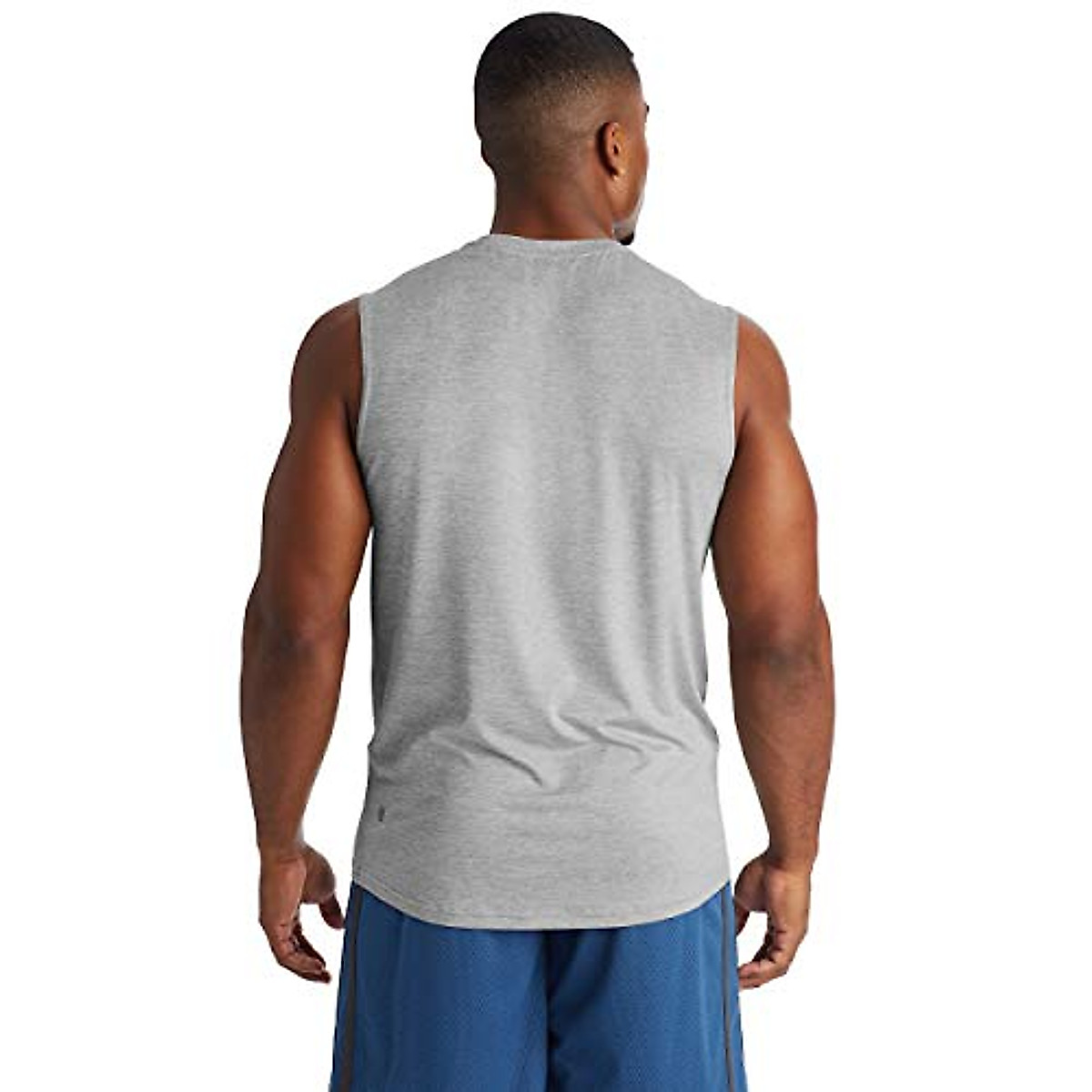 C9 Champion mens Sleeveless Tech Tee T Shirt, Comfort Gray Heather, Large US