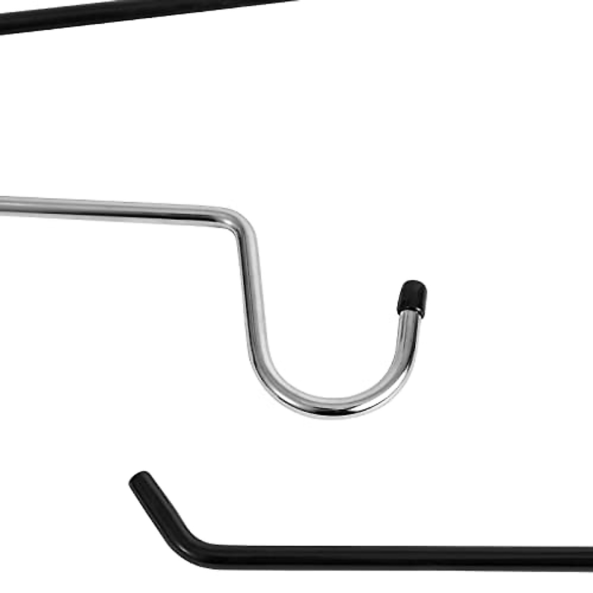 VASLIM Extra-Wide Drapery Hangers Blanket Hangers Heavy Duty Black Vinyl Coated Nonslip - Holds Up to 40 Lbs - Great for Quilts, Comforters, Table Cloths, Bedding, Towels, Rugs (8 Pack)