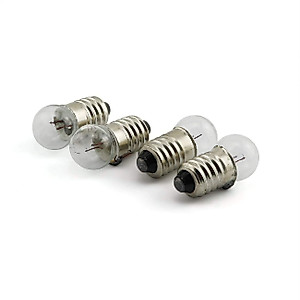 25PCS E10 Miniature Screw Base Light Bulbs, 1.5V / 0.3A