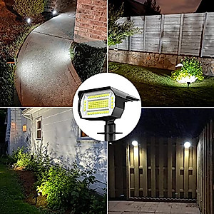 Solar Spot Lights Outdoor, 6 Pack IP65 Solar Lights Outdoor Waterproof 72 LEDs Solar Landscape Spotlights,Auto On/Off 3 Lighting Modes Outdoor Solar Garden Lights for Yard, Patio, Pathway -Cool White
