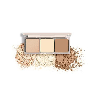 AMIIR 3 IN 1 Face Bronzer Blush Highlighter Contour Powder Makeup Palette Sculpt Contouring Kit, Highlighter
