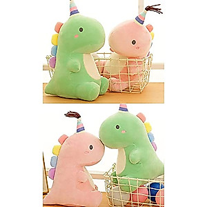 VHYHCY Stuffed Animal Plush Toys, Cute Dinosaur Toy, Soft Dino Plushies for Kids Plush Doll Gifts for Boys Girls (Green, 9 Inch)