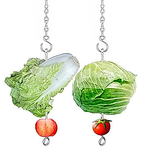 Chicken Vegetable Hanging Feeder Toy for Hens Pet Chicken Veggies Skewer Fruit Holder for Hens Large Bird