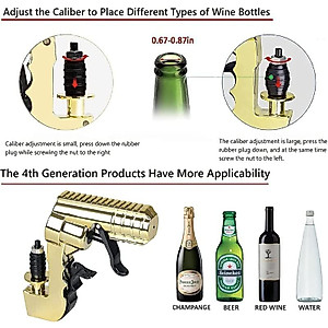 SIULAS Champagne Gun, 4th Generation Upgraded Beer Gun Shooter, Adjustable Champagne Spray Gun, for All Kinds of Bachelorette Parties, Birthdays, Celebrations (g5)