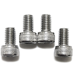 Fullerkreg 0.8mm Pitch M5 x 10MM Socket Head Cap Screws, Allen Socket Drive, Din 912, AISI 304 Stainless Steel (18-8), Full Thread, Bright Finish, Machine Thread, Quantity 50