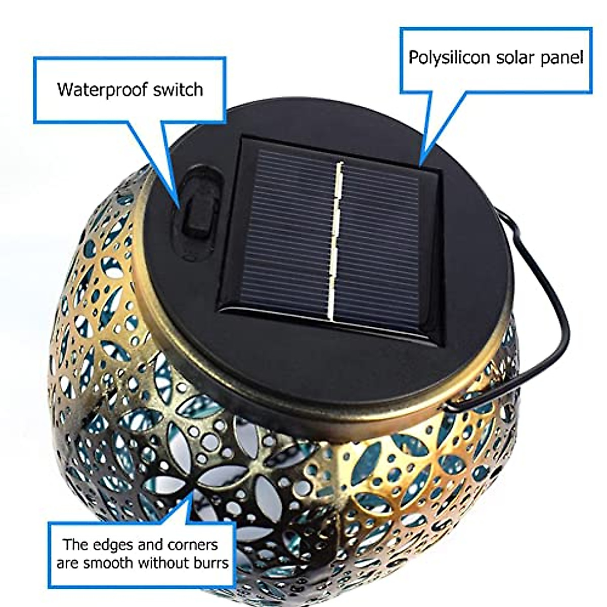 LED Solar Light Hollow Wrought Iron Air Balloon Lawn Stakes Lamp Waterproof Outdoor Landscape Garden Lamp Yard Art for Home Courtyard Decoration