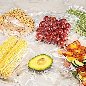 GERYON Vacuum Sealer Bags, 120 count 8"x12" Pre-Cut Food Sealer Bags Fit for Geryon and other Vacuum Sealer Machine