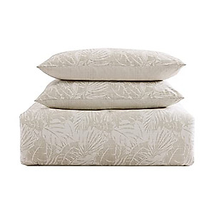 Tommy Bahama- Queen Duvet Cover Set, Reversible Cotton Bedding Set with Matching Shams, Tropical Home Décor (Costa Blanca Beige, Queen)