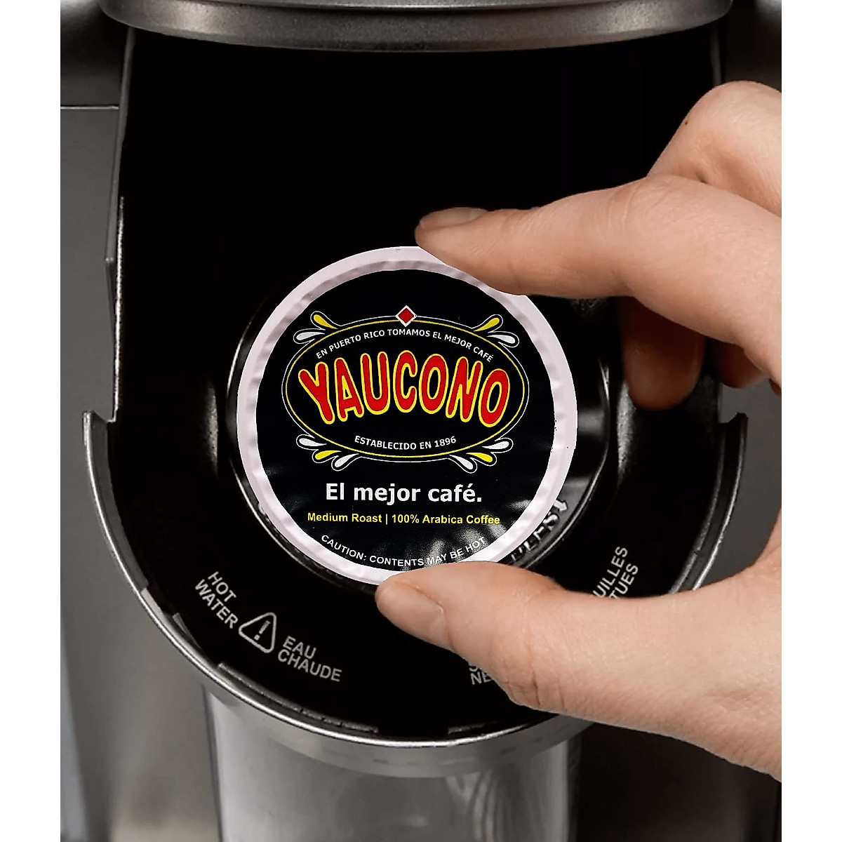 Yaucono Ground Medium Roast Arabica Coffee Single-Serve Pods, 72 Count, Compatible with Keurig K Cup Brewers