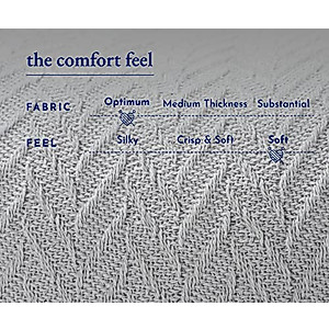 California Design Den 100% Cotton Blanket Queen Size/Full Size, Lightweight & Breathable Bed Blanket for Summers, Herringbone Design, Light Gray Queen Blanket, All-Season Throw (Light Gray)