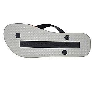 Men's Summer Nature Print Beach Everyday Flip-Flops Slippers Sandals Shoes Orange/Grey (9.5, numeric_9_point_5)