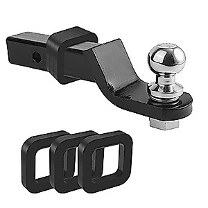 Yonput 3 Pack Trailer Hook Noise Elimination Muffler Cushion, Reduce Rattling Rubber Cushion, Fits Any 2In Trailer Hitch Receiver, Provide Cushion Between Receivers and Tow Hitches (Black)