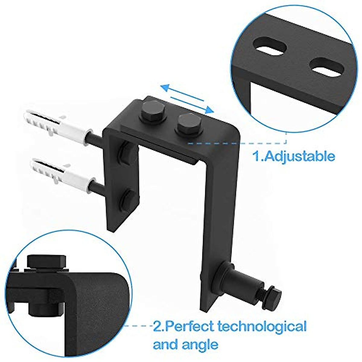 ZEKOO 8FT Bypass Barn Door Hardware Kit Double Bypass Barn Door Hardware Double Track Black Roller Hanger