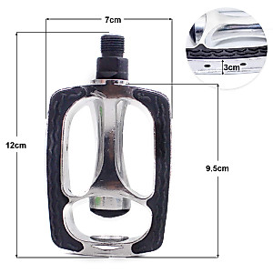 DRBIKE Bike Pedals with Toe Clip Cage and Straps for Indoor Bike and Outdoor Bicycles 9/16-Inch Spindle Alloy Bicycle Pedals Replacement for Stationary Bike 1 Pair