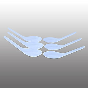 100 Pack Disposable Dining Asian Soup Spoons Chinese Spoon White Plastic