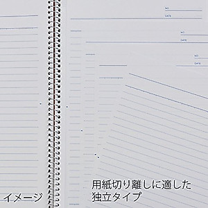 Maruman N236 Ring Notebook, 0.2 inches (6.5 mm), Ruled, Basic, B5, 40 Sheets, Set of 10