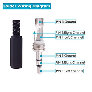 Fancasee (10 Pack 3.5mm Replacement Repair Plug Jack TRS Stereo Male Plug 1/8" 3.5mm Solder Type DIY Audio Cable Connector for Headphone Headset Earphone Cable Repair