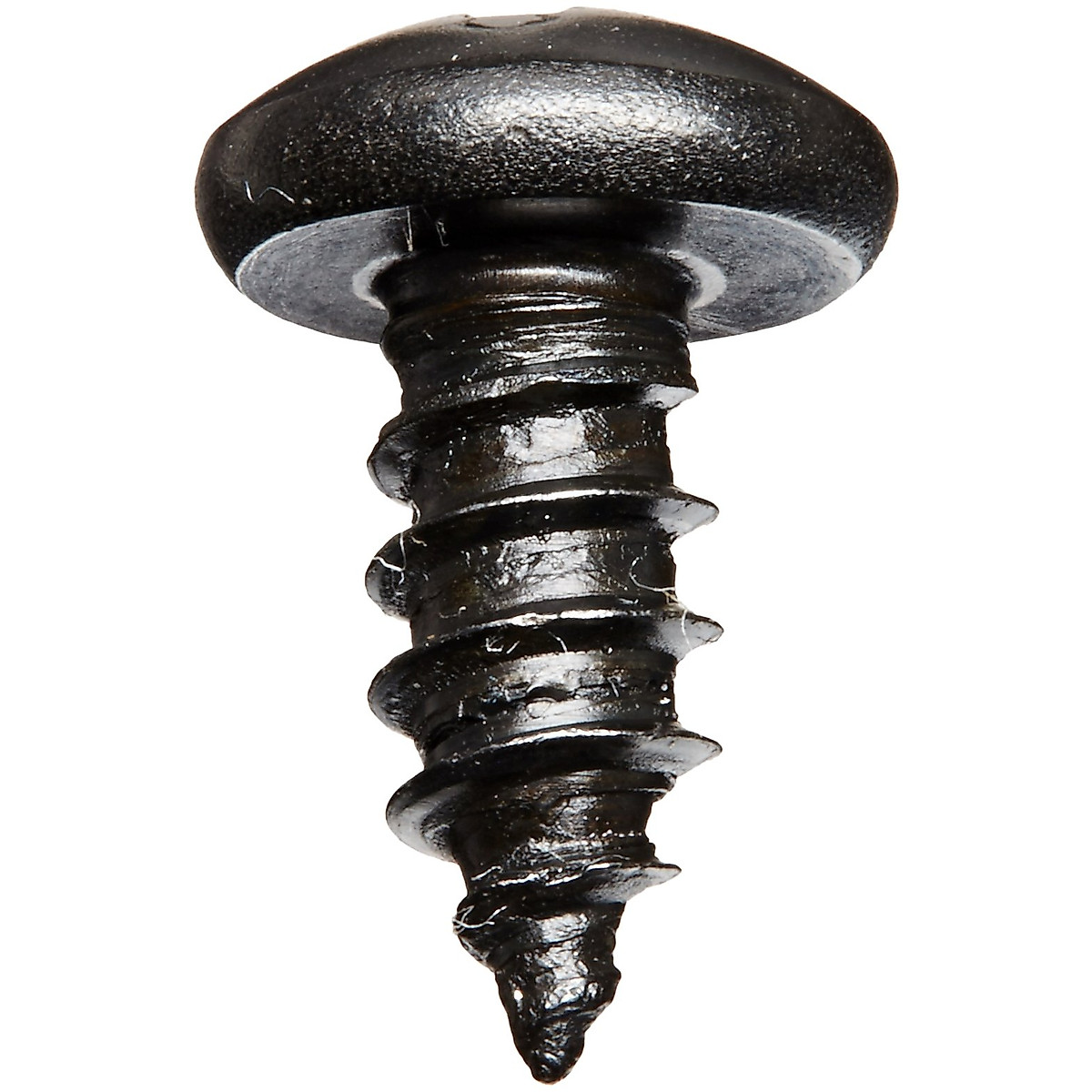 Small Parts 1208ABPPB Steel Sheet Metal Screw, Black Oxide Finish, Pan Head, Phillips Drive, Type AB, #12-14 Thread Size, 1/2" Length (Pack of 100)