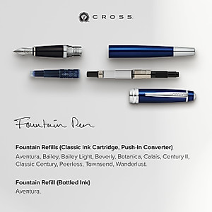 Cross Slim Fountain Pen Refill - Blue/Black