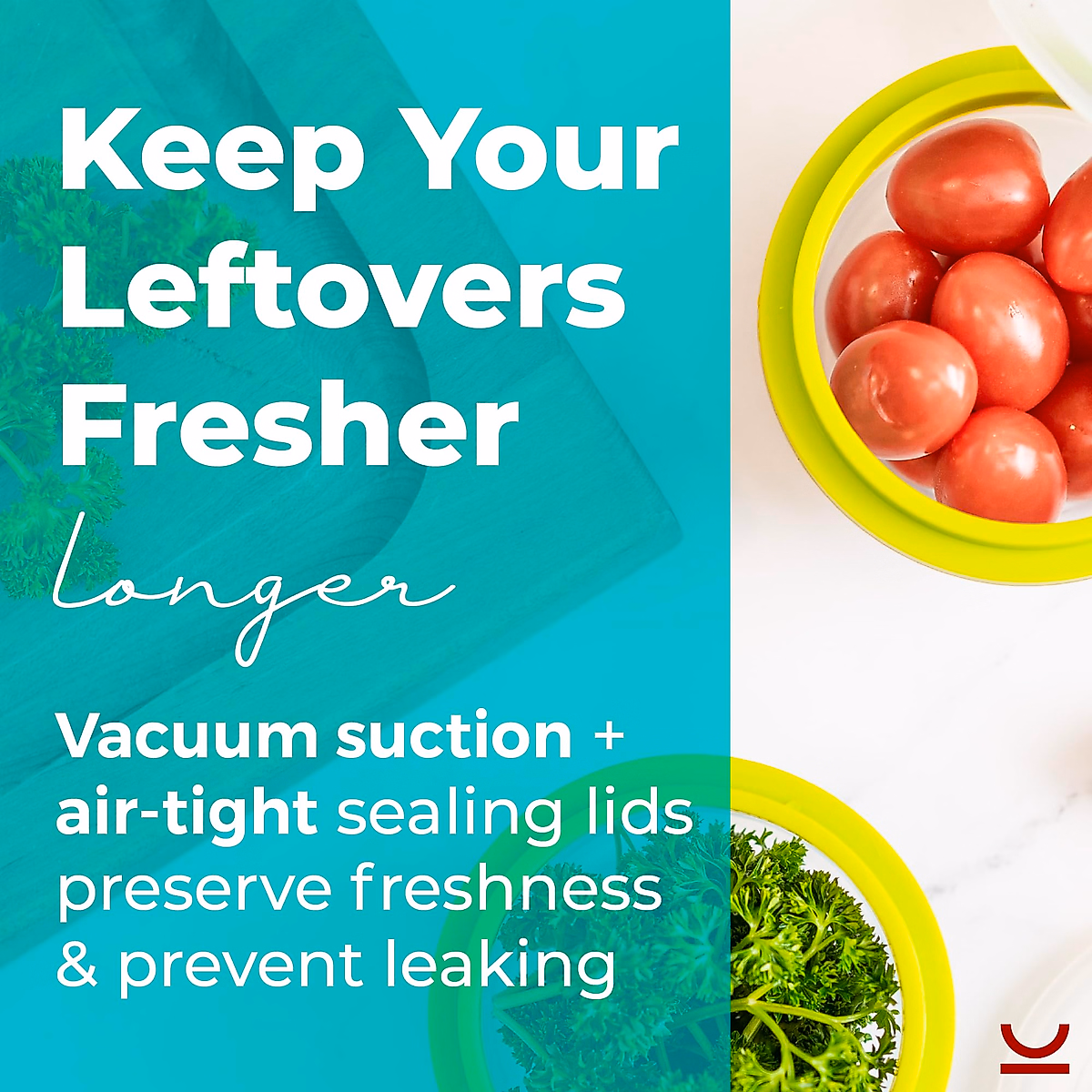 Collapse-it Silicone Food Storage Containers - BPA Free Airtight Silicone Lids Collapsible Lunch Box Containers - Oven, Microwave, & Freezer Safe (Teal (6) 3.5-Cup Set)