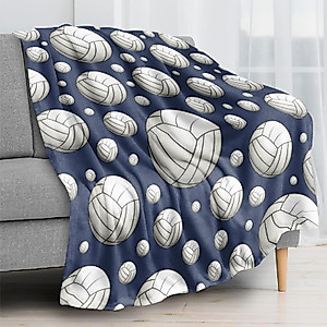 Volleyball Blanket Flannel Soft Warm Plush Volleyball Sport Throw Blanket Volleyball Present for Girls Boys Kids Teen Women Volleyball Lovers