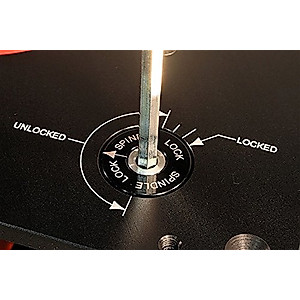 JessEm 02120 Mast-R-Lift II Router Lift with Top Plate and 10-Piece Insert Ring Kit with Caddy for Router Plates and Lift Systems (2 Items)