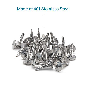 IMScrews 200pcs #8 x 3/4" Self Drilling Truss Head Screws Standard Thread Wood Work MDF 410 Stainless Steel