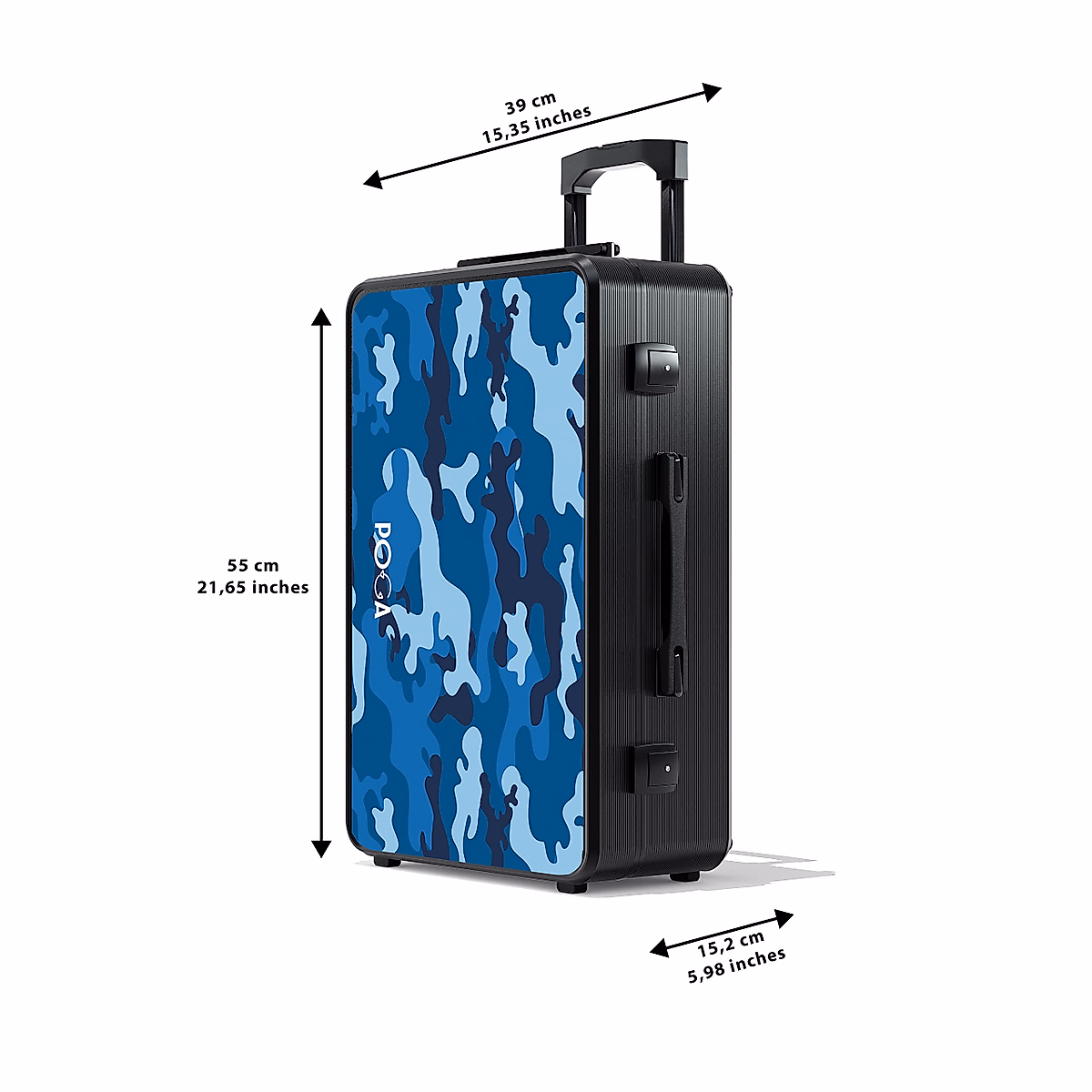 POGA PRO Premium Portable Console Travel Case incl. Trolley and 21,5'' ASUS Gaming Monitor for Xbox One X - Navy