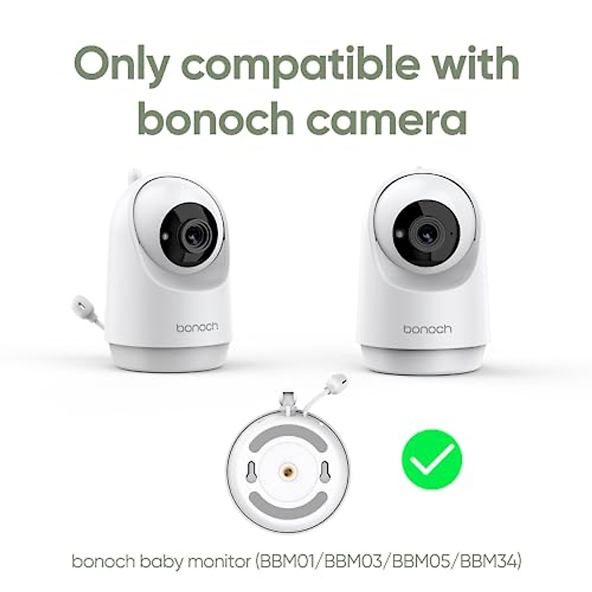 bonoch Baby Monitor Mount Baby Monitor BBM01/ BBM03/ BBM05/ BBM04, Crib Mount Camera Holder Wall Mount Flexible Mount Versatile Twist Mount Without Wall Damage, Baby Camera Stand for Crib Nursery