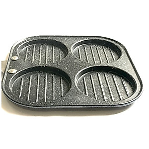 G & D 4-Cup Mini Uttapam Pan Non-stick Frying Pan Egg Pan Mini Pancake Pan Multi Egg Pan