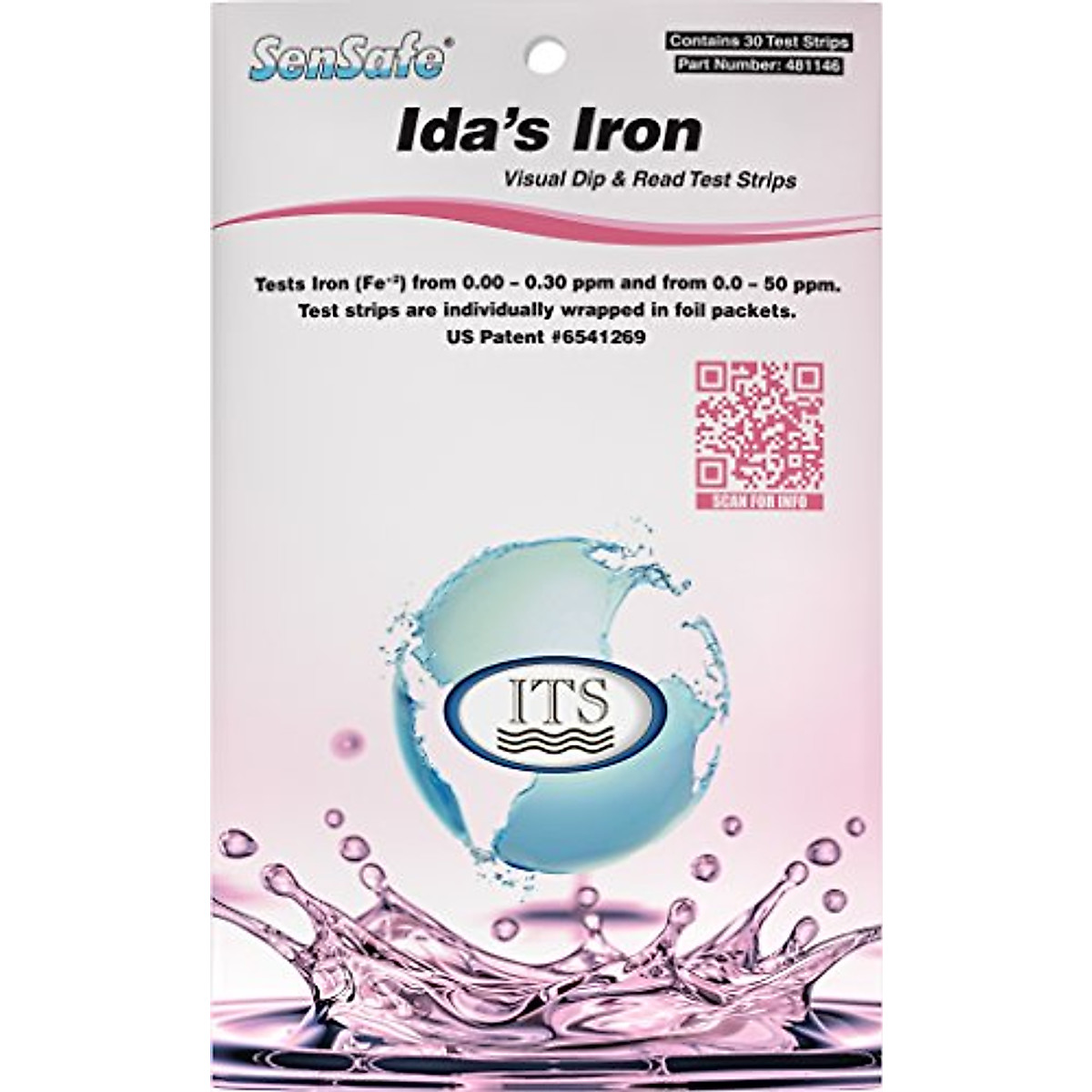Industrial Test Systems 481146 Sensafe Iron (Ida's) Water Test Strips 30 Pack