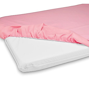 Babydoll Bedding Poly Cotton Bassinet Sheet, Pink, 13" x 29"