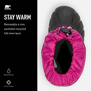 Sorel Youth Unisex Little Children's Flurry Boots - Deep Blush, Tropic Pink - Size 11