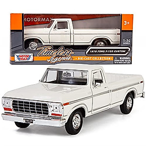 Motormax 1979 Ford F-150 Pickup Classic F150 Pick Up Truck 1:24 Diecast Collectible Model Car White 79346 All Star Toys Exclusive