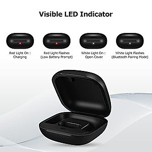 Charging Case Replacement Compatible for Powerbeats Pro Charger with Bluetooth Pairing Sync Button, 700mAh Built-in Battery (Not Include Powerbeats Pro) Black