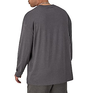 Champion, Classic Long Sleeve, Comfortable, Soft T-Shirt for Men (Reg. or Big & Tall), Granite Heather, Medium