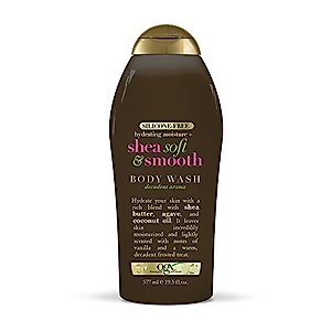 OGX Hydrating Moisture + Shea Soft & Smooth Body Wash, 19.5 Fl Oz