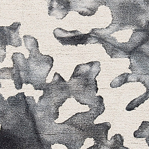 SAFAVIEH Dip Dye Collection 8' x 10' Beige / Charcoal DDY517E Handmade Modern Abstract Premium Wool Area Rug