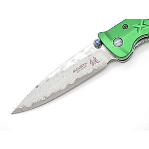 Mcusta Seki Japan MC163D Green Japanese Bushi Sword VG-10 Damascus Folding Knife