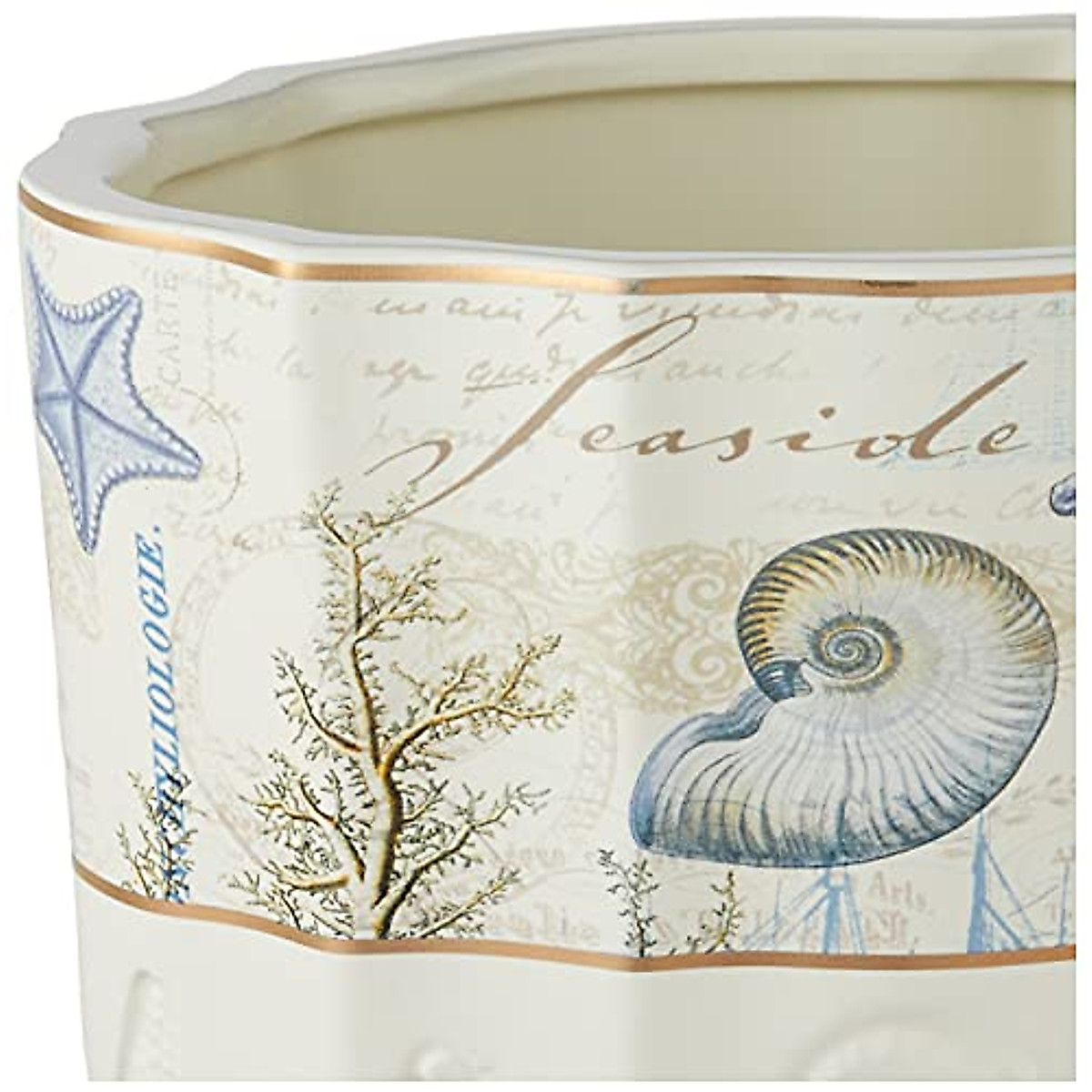 Avanti Linens - Waste Basket, Guest Bathroom Essentials, Nautical Home Decor (Antigua Collection)