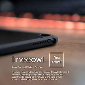 TineeOwl iPad Pro/Air 3 (10.5-inch) Ultra Slim Clear Case, Flexible TPU Bumper, Absorbs Shock, Thin, Lightweight (Black)