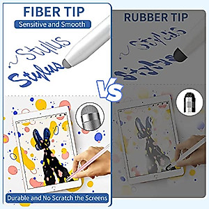 Stylus Pens for Touch Screens, 4PCS Stylus Pen for iPad with Precision Double Fiber Tips, Compatible with Apple iPad/iPhone/Android/Tablets and Other Capacitive Touch Screens