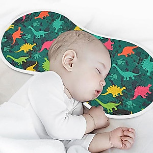 vvfelixl Dinosaurs Footprints Burp Cloths for Baby Boy Girls Baby Washcloths Burp Rags 1 Pack Green