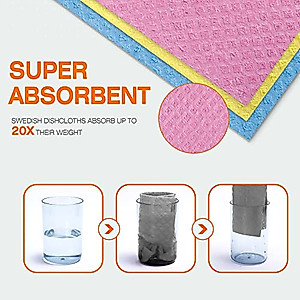 DR DAPPER Swedish dishcloths for Kitchen, Swedish Dish Towels & Cellulose Sponge Cloth, Reusable Paper Towels & Dish Clothes for Washing Dishes, Absorbent Kitchen Towels, Made in Sweden, Eco-Friendly