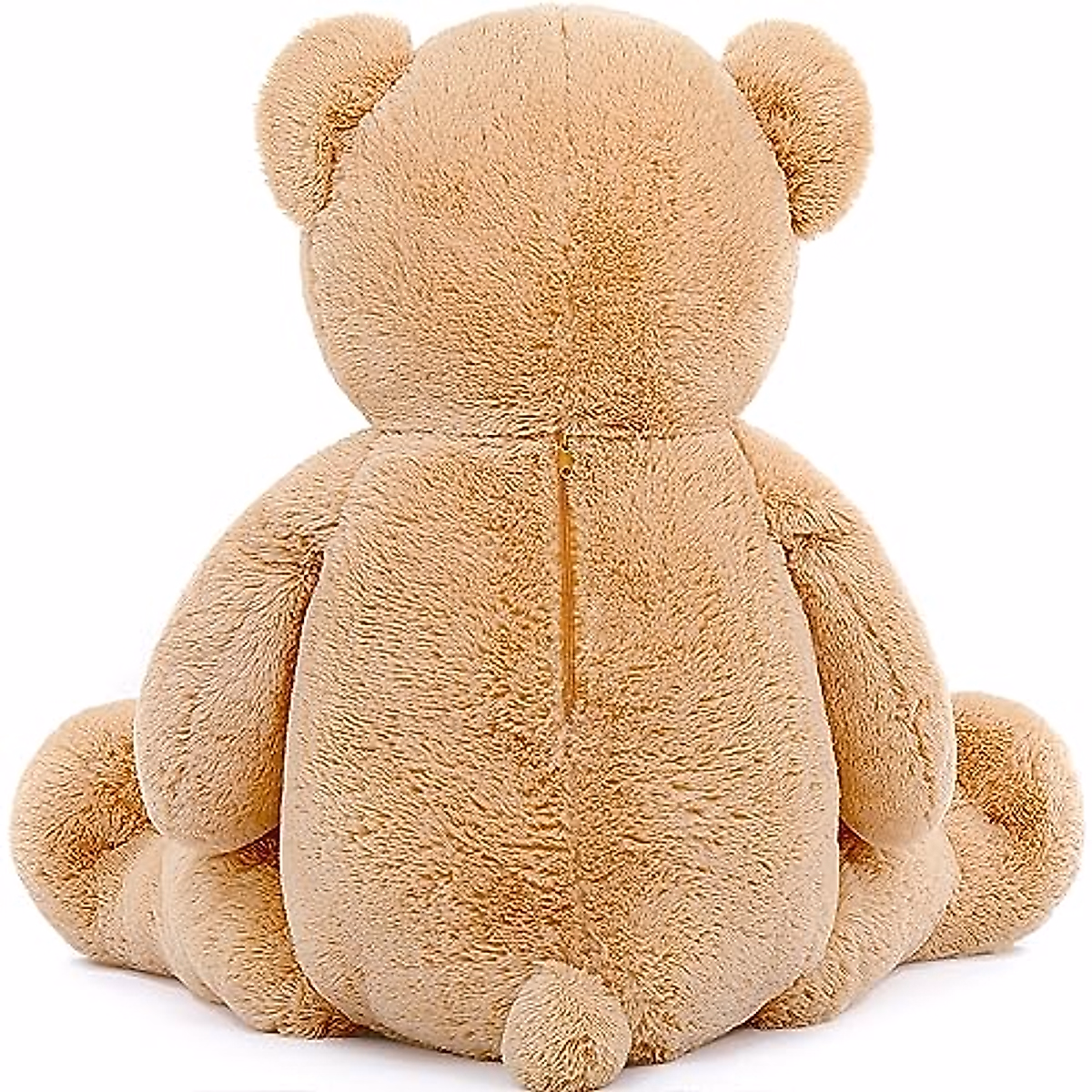 DOLDOA 4.3ft Big Teddy Bear Stuffed Animals with Footprints, Life Size Teddy Bear Plush for Girlfriend 51 inch, Light Brown